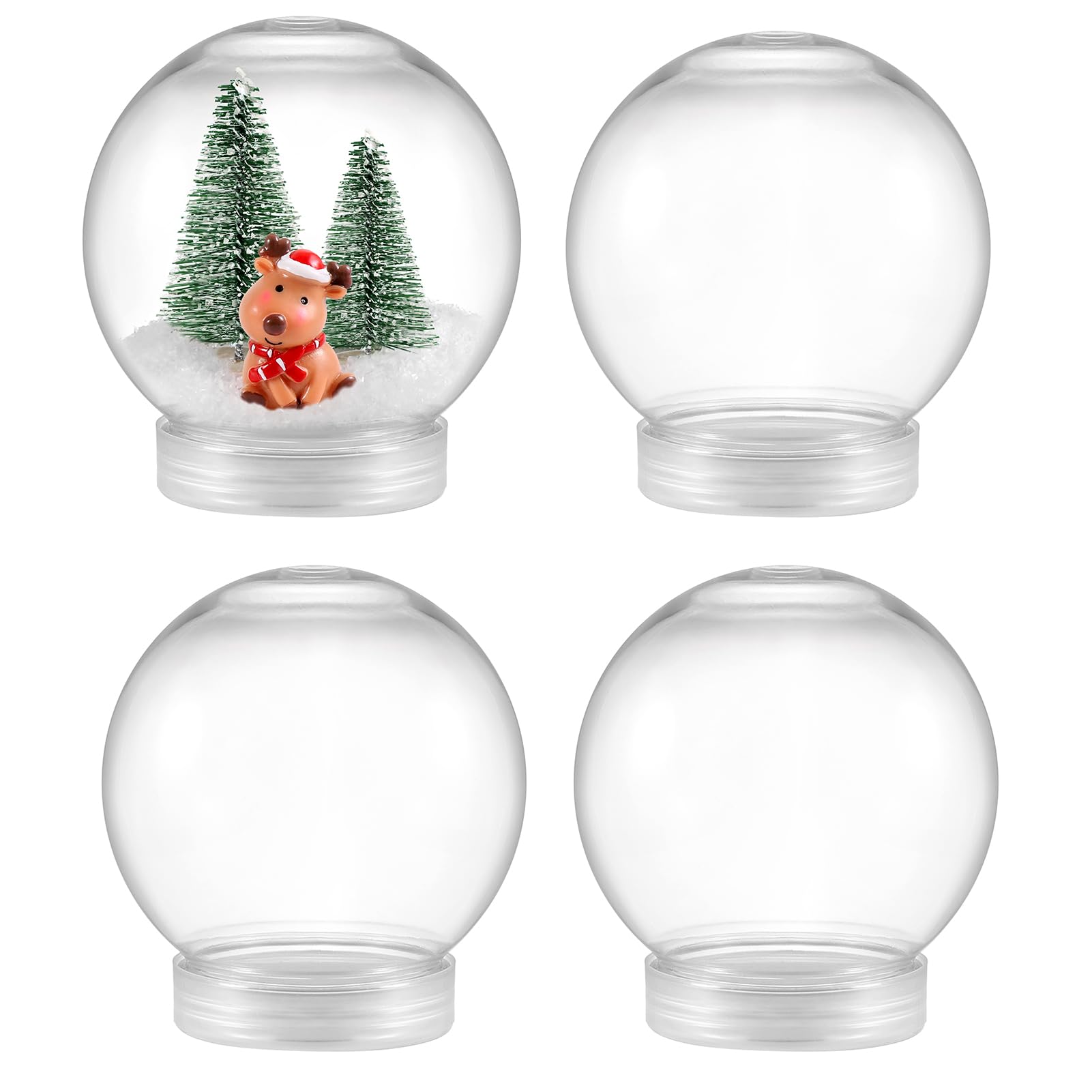 DIY Fillable Snow Globes 24 Pack Fillable Plastic Snow Globes - 2.7 ...