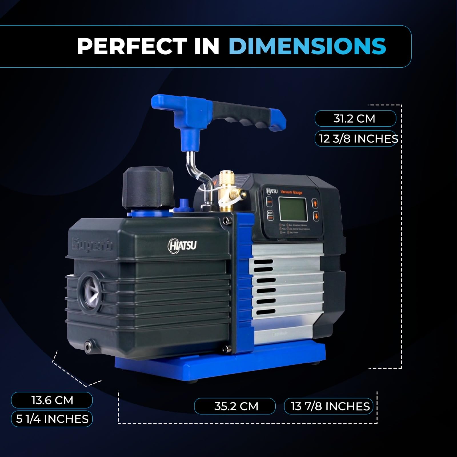R32 R410a Recovery System Sparklees Digital Smart Vacuum Pump 8.5CFM ...