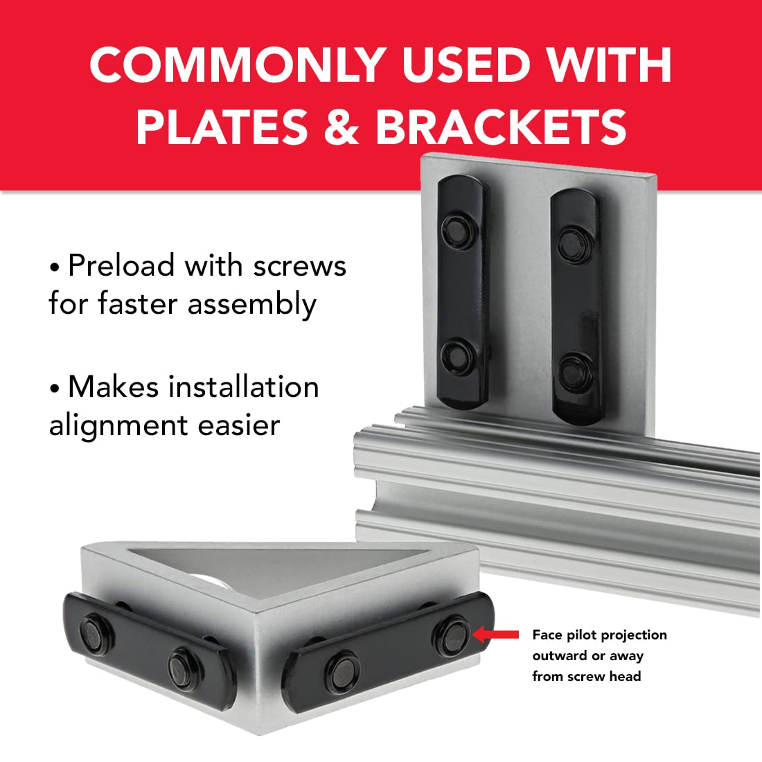 T Nuts 1/4-20 CHANNEL T-slot 8020, 3280, 10 Series 1/4-20 1/4 Double ...