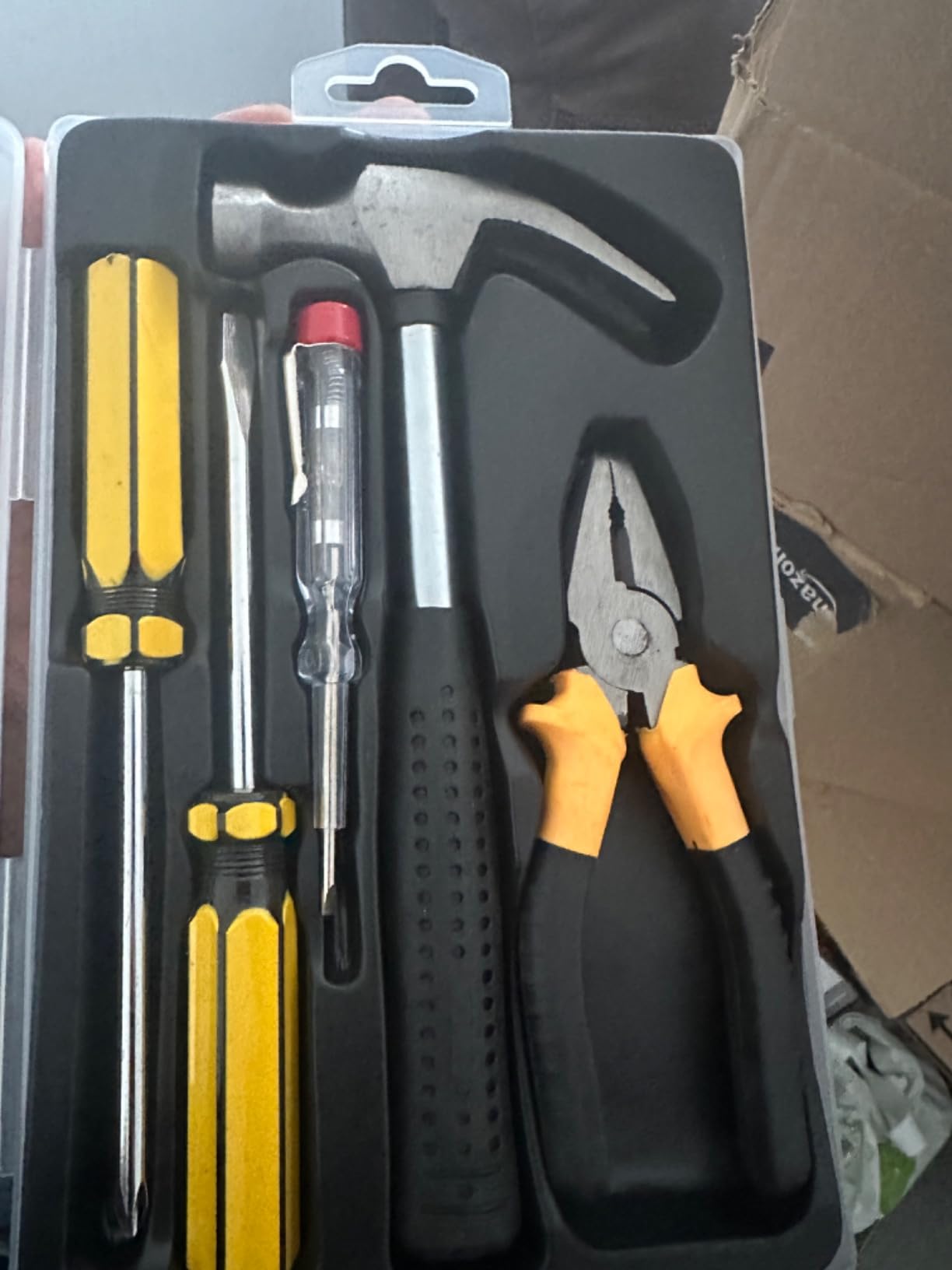 WAIZHIUA 5Pcs Home Tool Kit, Essential Household Hand Tools Home and ...