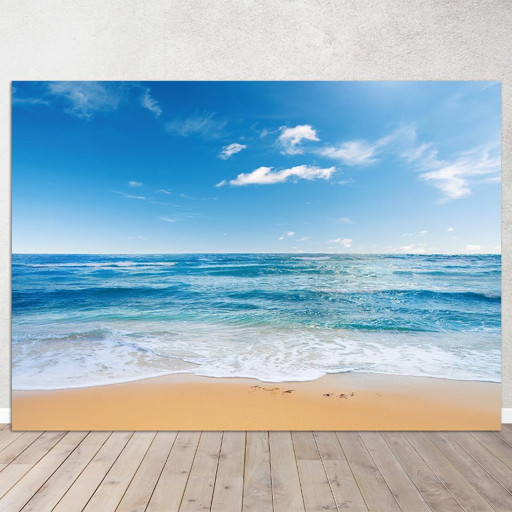 Amazon.com : BELECO 9x6ft Fabric Tropical Beach Backdrop Ocean Wave ...