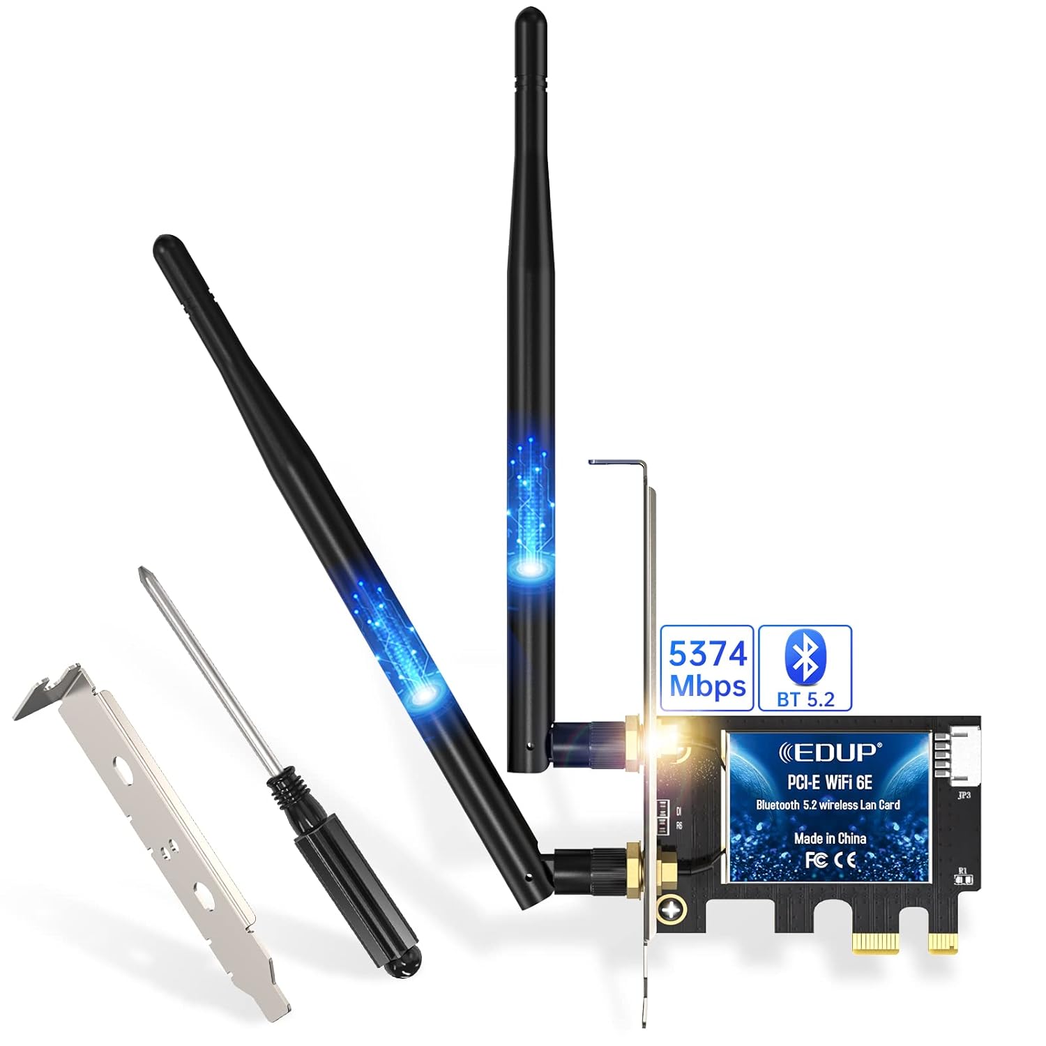 Amazon.in: Buy EDUP PCIe WiFi 6 Card Bluetooth 5.1 AX 3000 Mbps AX200 ...