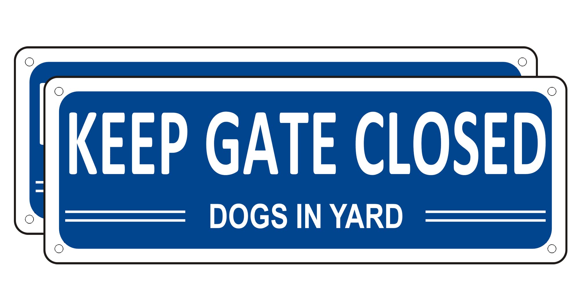 Aluminum Keep Gate Closed Dog Warning Signs Outdoor Kichwit 2 Pack ...