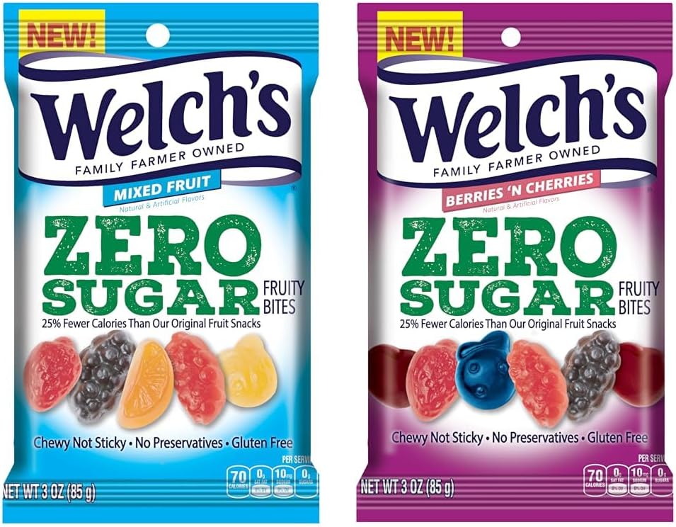 Amazon.com: Welch’s Zero Sugar Fruity Bites, Great zero sugar snacks ...