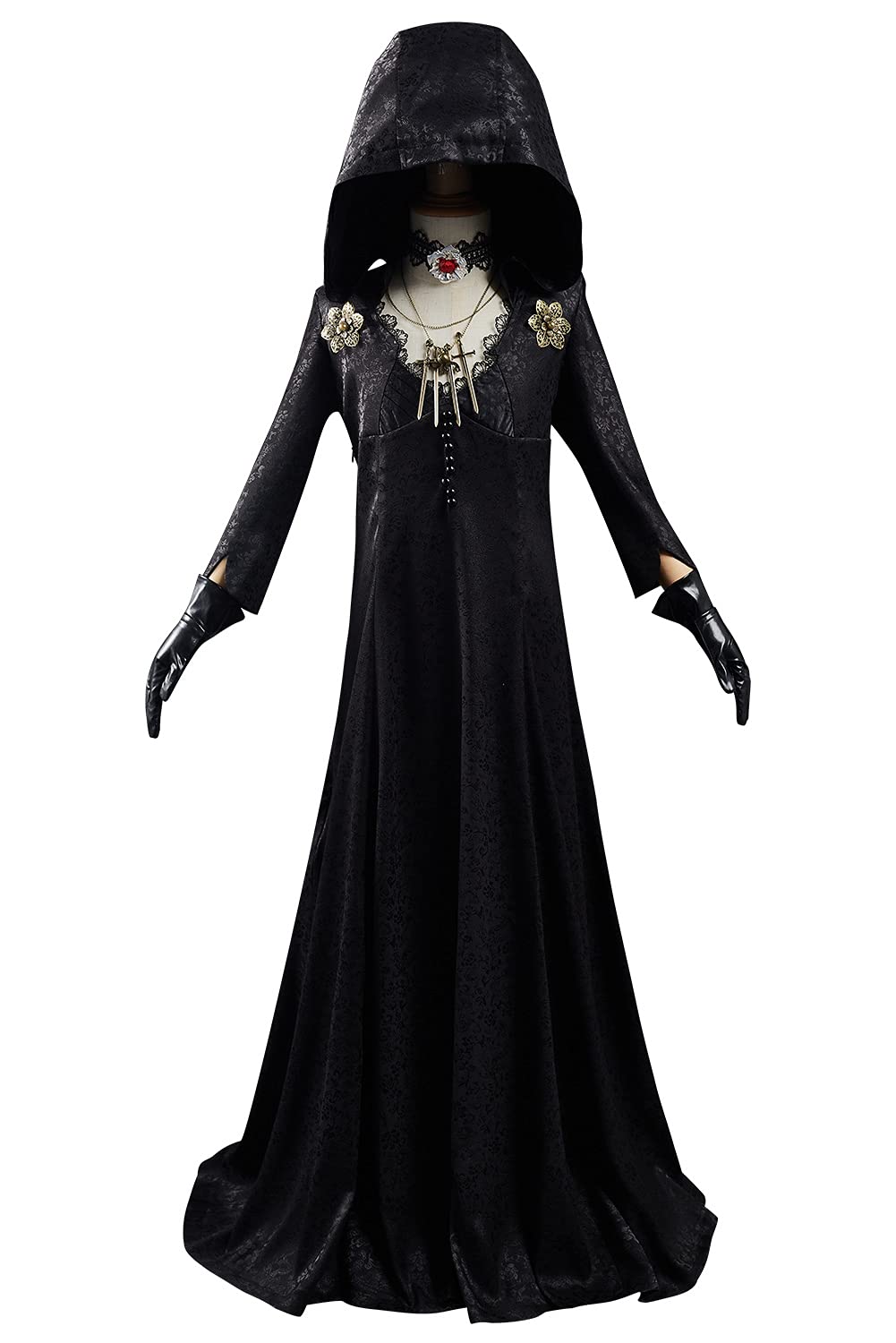 Buy Kids Daniela Dimitrescu Cosplay Dress Outfit Costume Hooded Dress ...