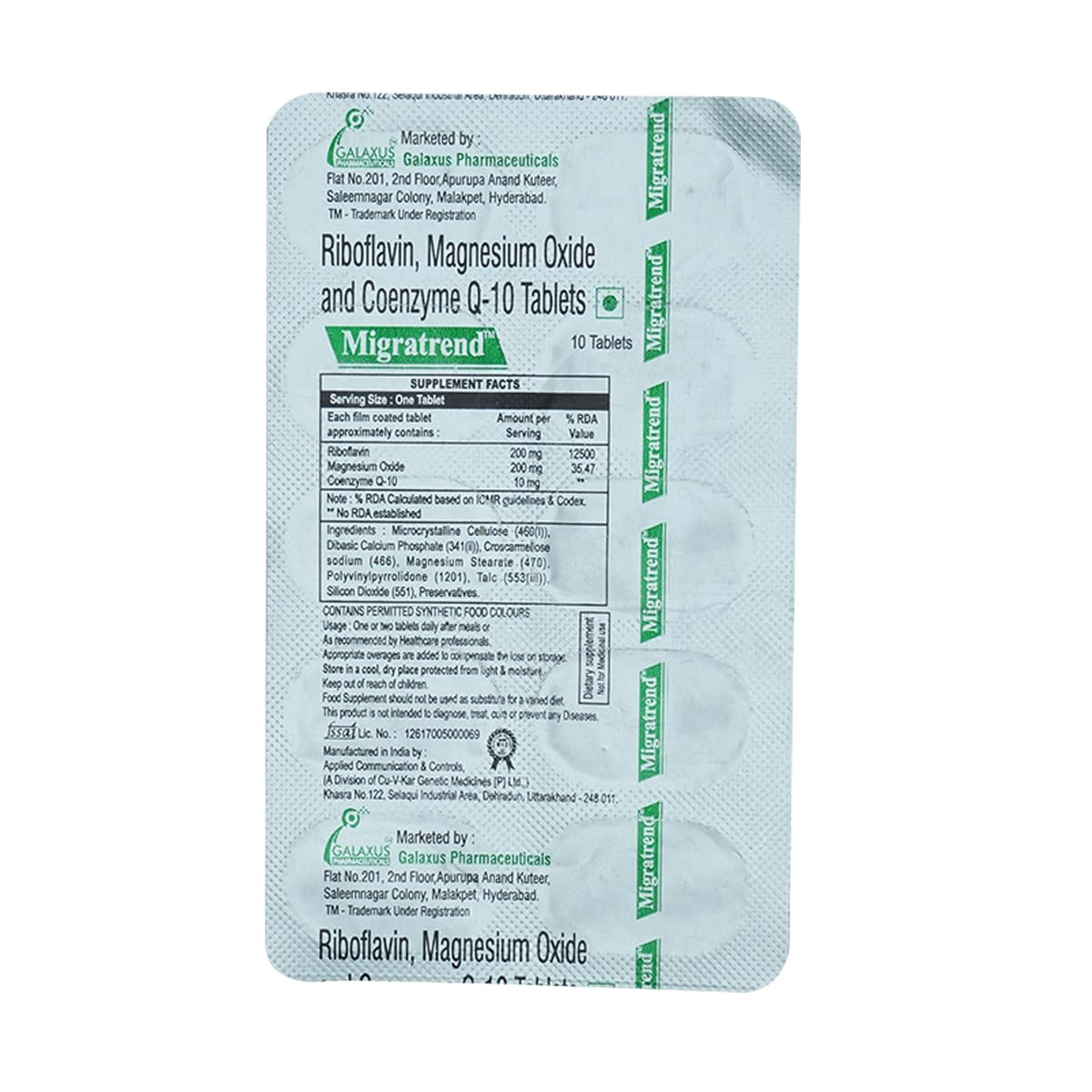 Migratrend - Strip of 10 Tablet : Amazon.in: Health & Personal Care