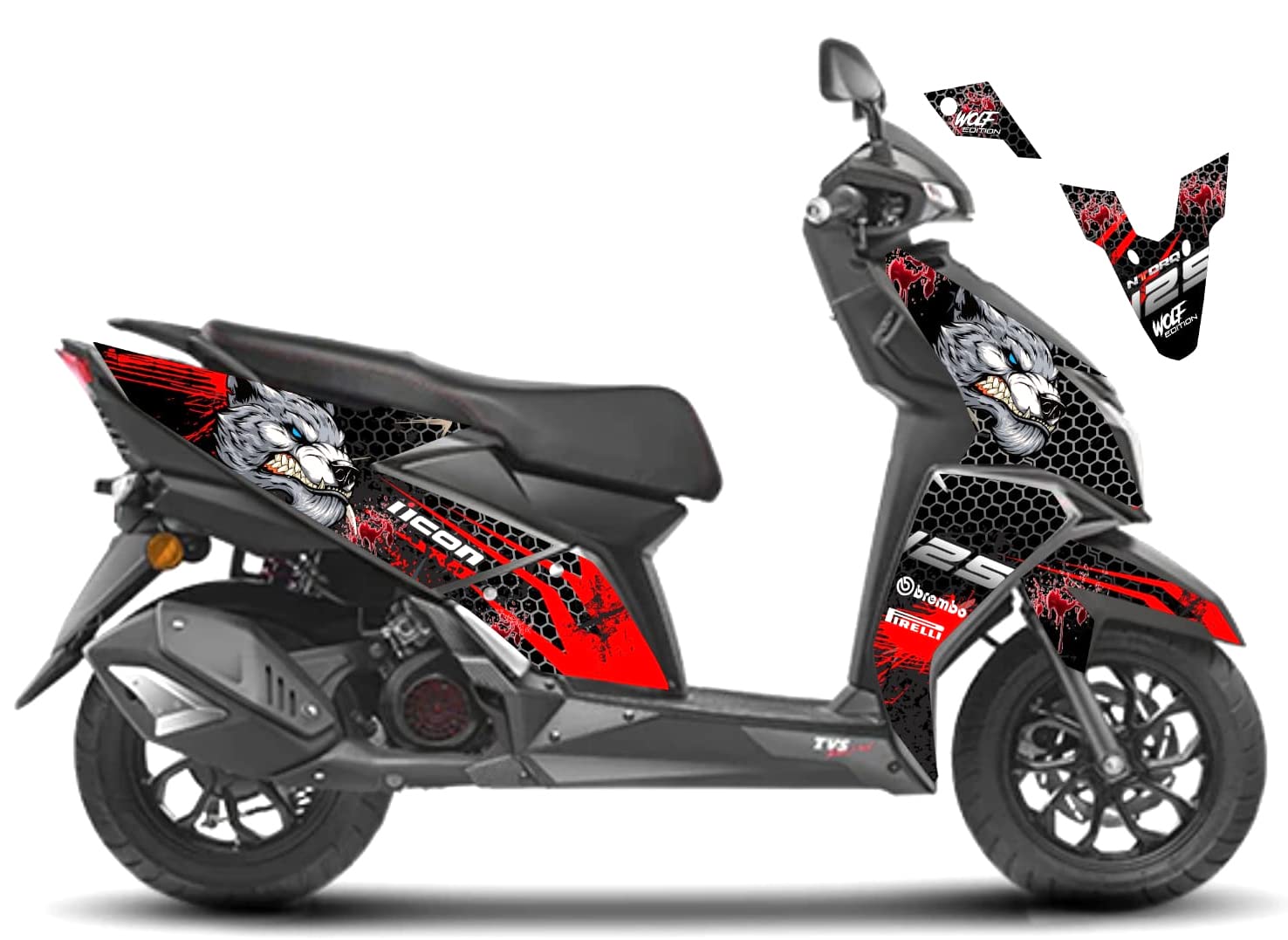 SunSign Sticker | TVS NTORQ Wolf Edition | Full Body Decal Stickers ...