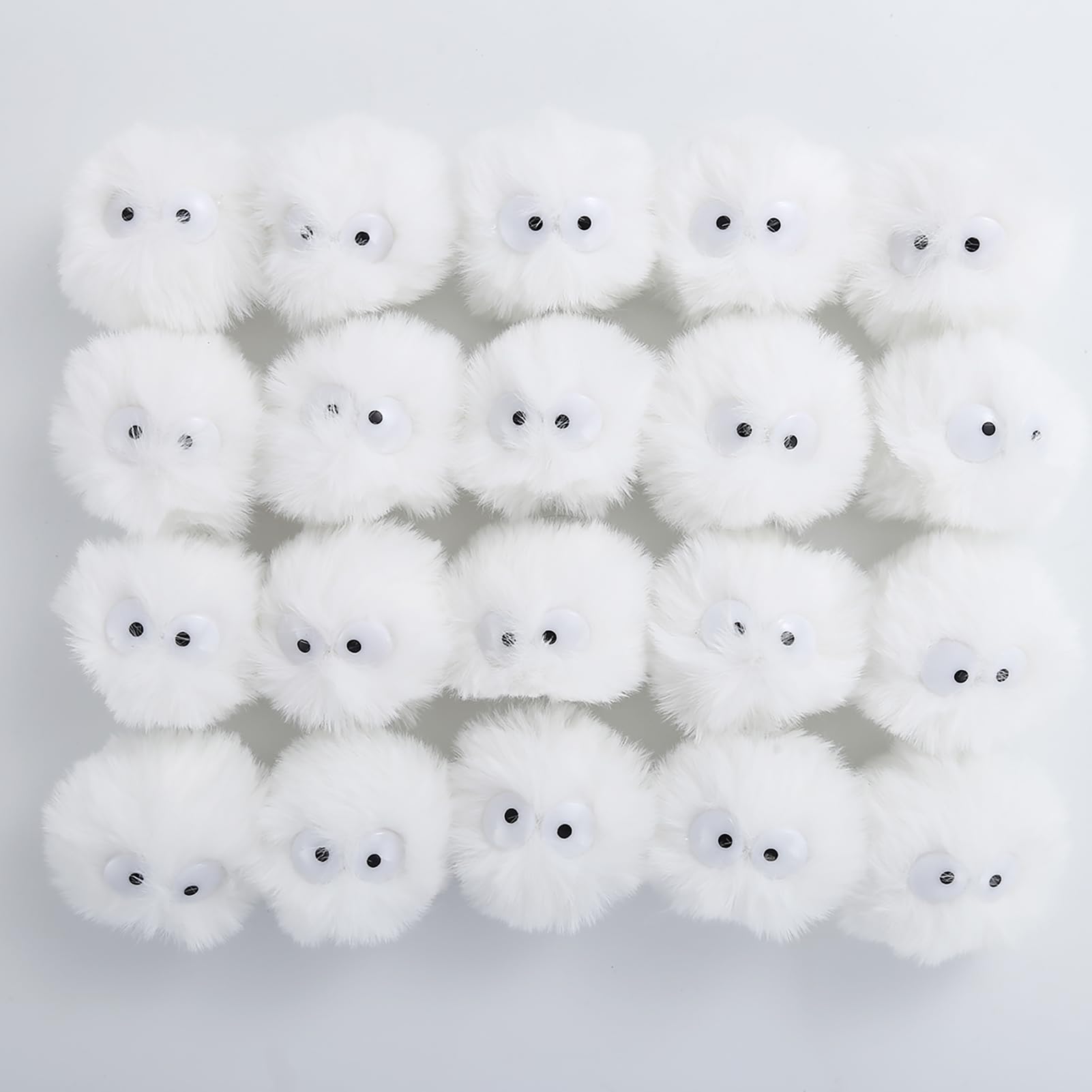 Amazon.com: Miupoo Pom Poms with Eyes for Crafts,Halloween Costume ...