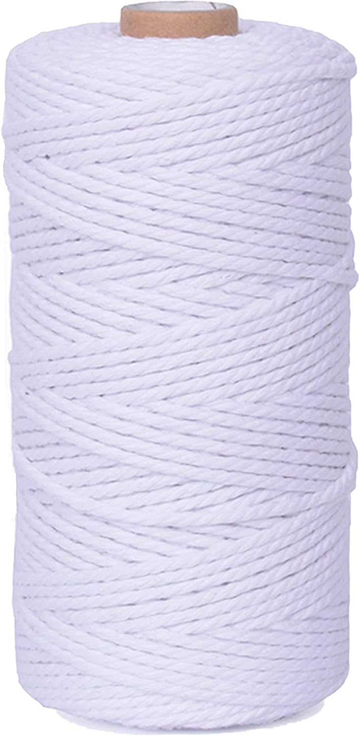 Amazon.com: White Macrame Cord 2mm x 220 Yards,Cotton Rope Macrame 2mm ...