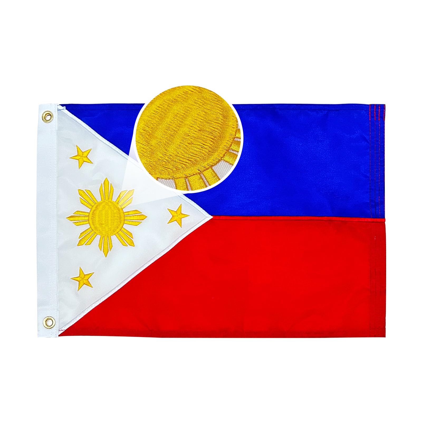 Amazon.com : AMZFLAG Embroidered Filipino Philippine Flag 12x18 inches ...