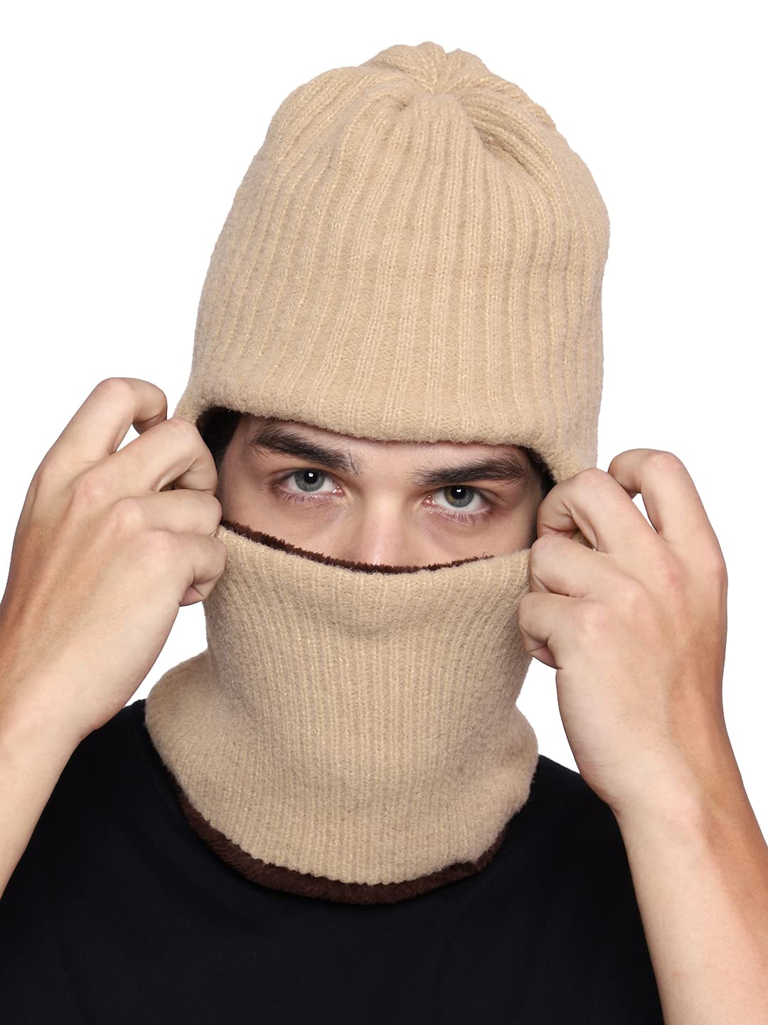 Buy Gajraj Pure Wool Monkey Cap (Beige) at Amazon.in