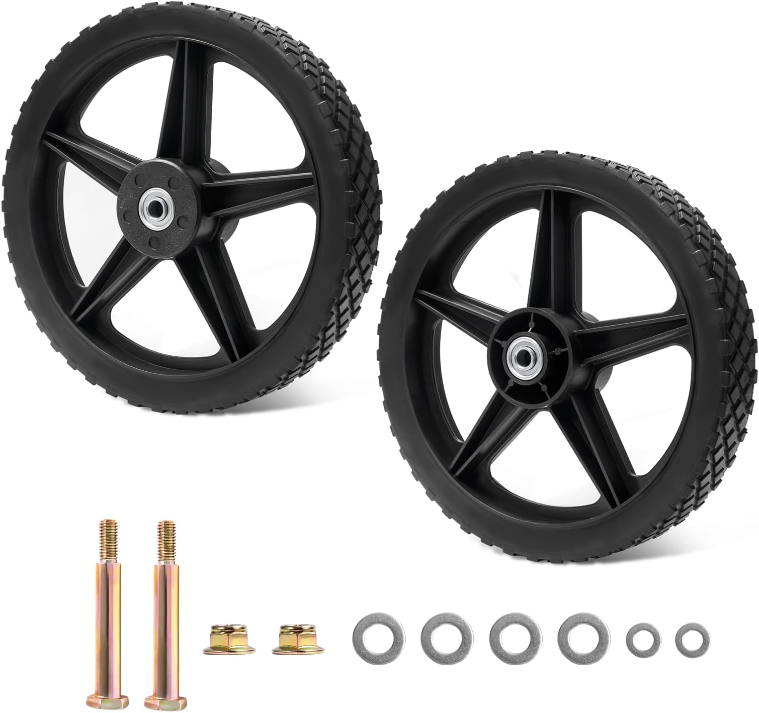 Amazon.com: Lapp Wagons Plastic Spoke Wheels for Garden Carts - Set of ...