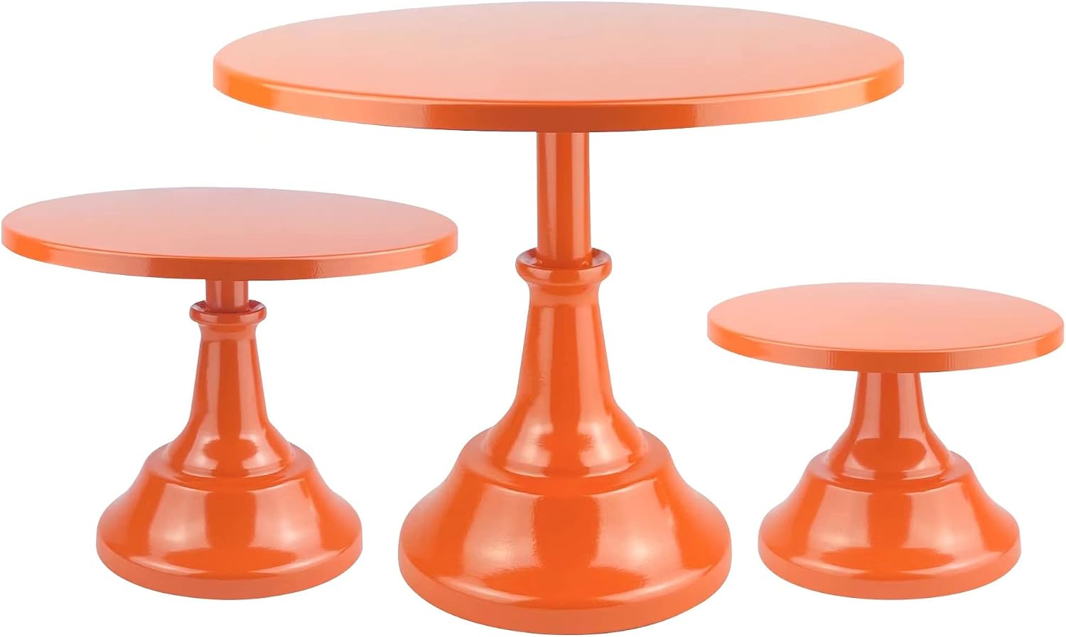 Amazon.com | KERYNICE 3 Piece Orange Cake Stands Set Metal Cupcake ...