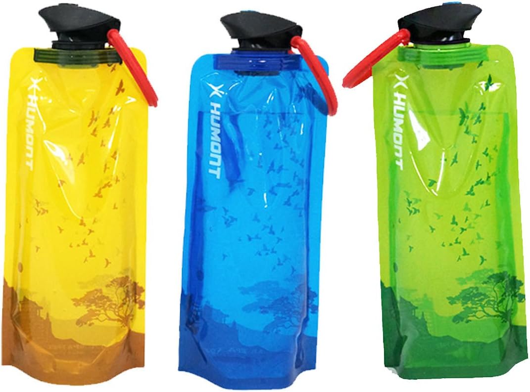 Amazon.com : HUMONT Outdoor Folding Water Bottle - 0.7 Liter (Yellow ...