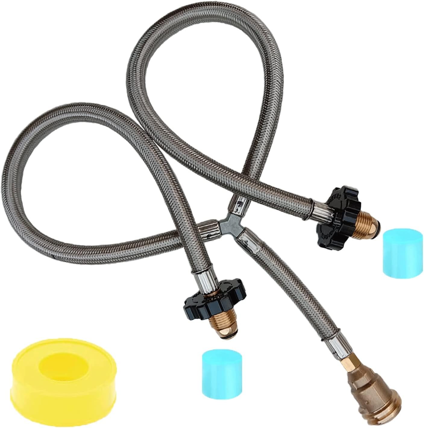Amazon.com : Upgraded Dual Propane Tank Connection Hose Kit,Stainless ...