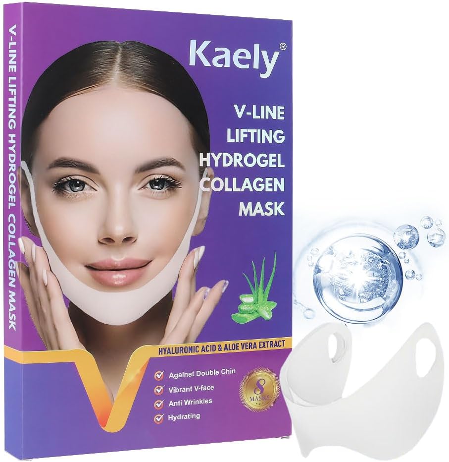 Amazon.com: Kaely 8Pcs V Line Lifting Mask,Double Chin Mask,Chin Strap ...