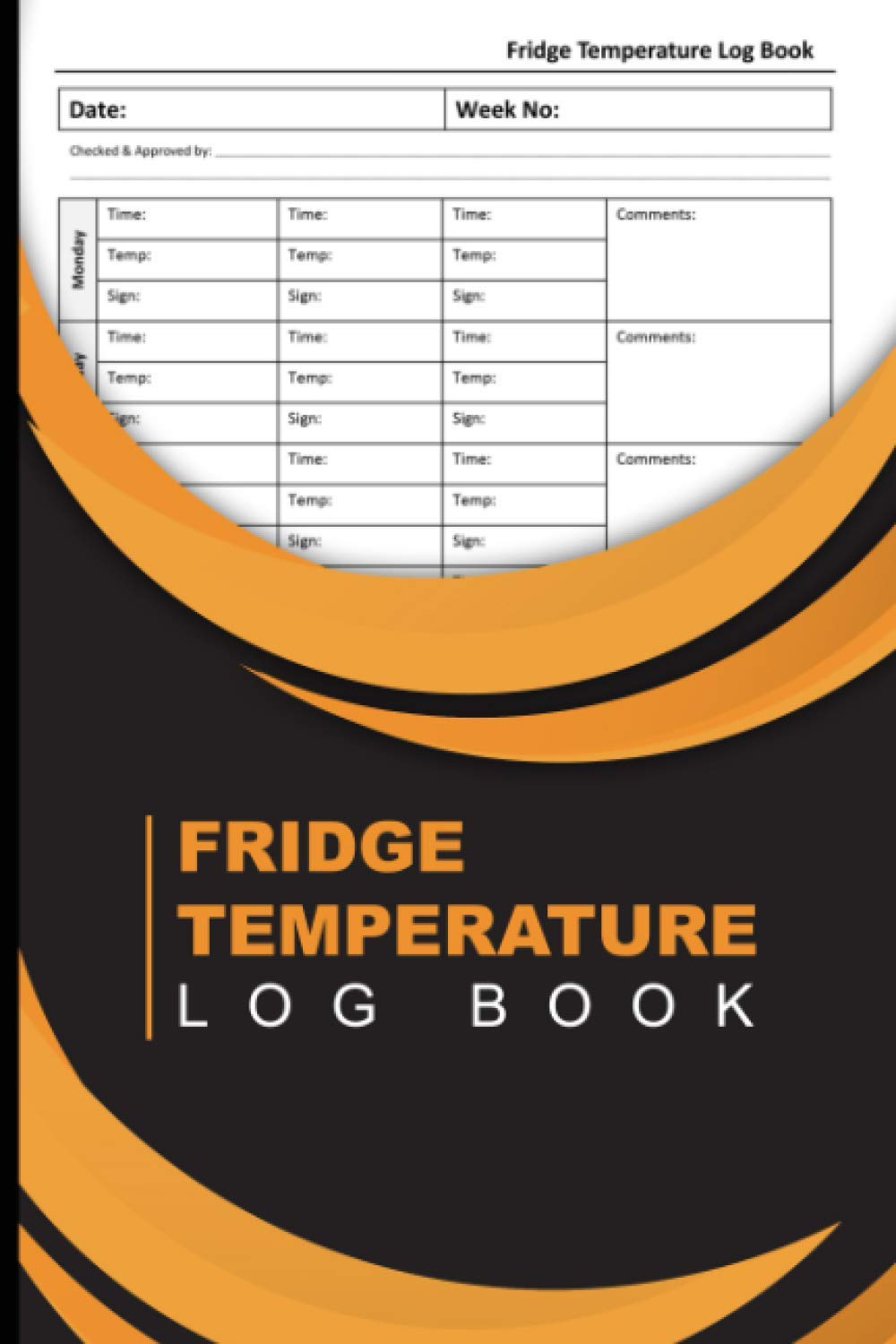 Fridge temperature log book: Fridge Freezer Temperature Log Book - A5 ...