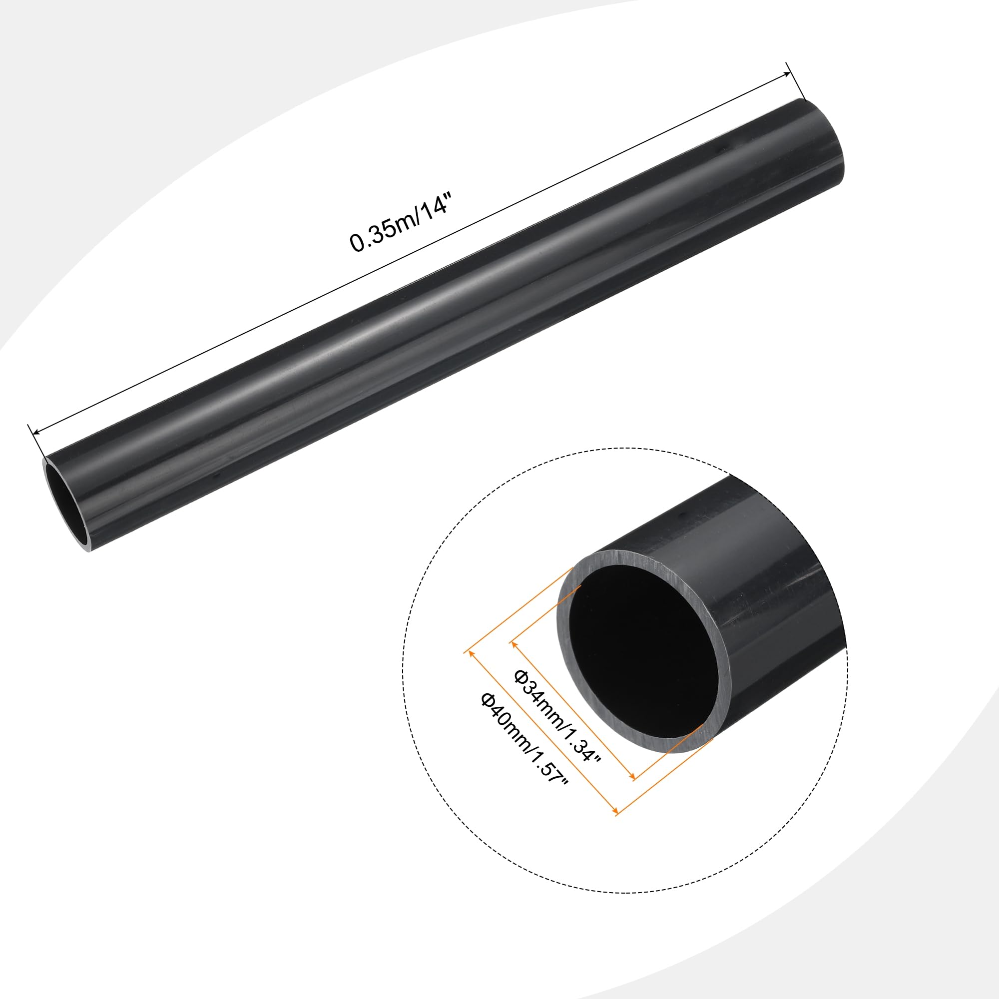 Snapklik.com : PVC Rigid Tube Round Pipe Hardware Tubing 34mm ID 40mm ...