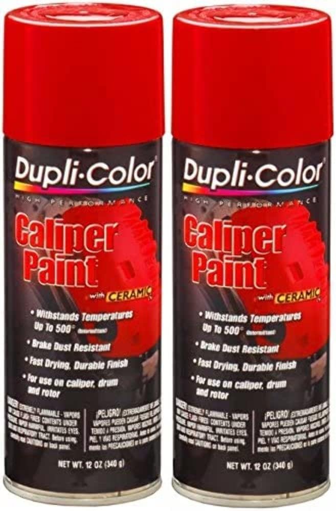 Amazon.com: Dupli-Color Red Caliper Paint with Ceramic 12 oz. Aerosol ...