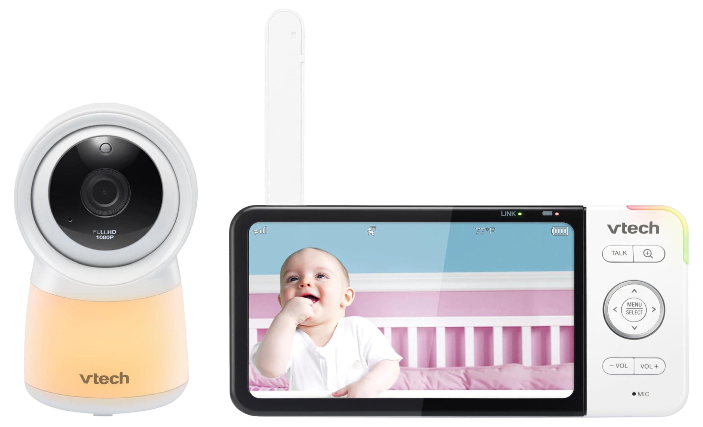 VTech RM5754HD Smart Wi-Fi Video Baby Monitor with 5” Display and 1080p ...