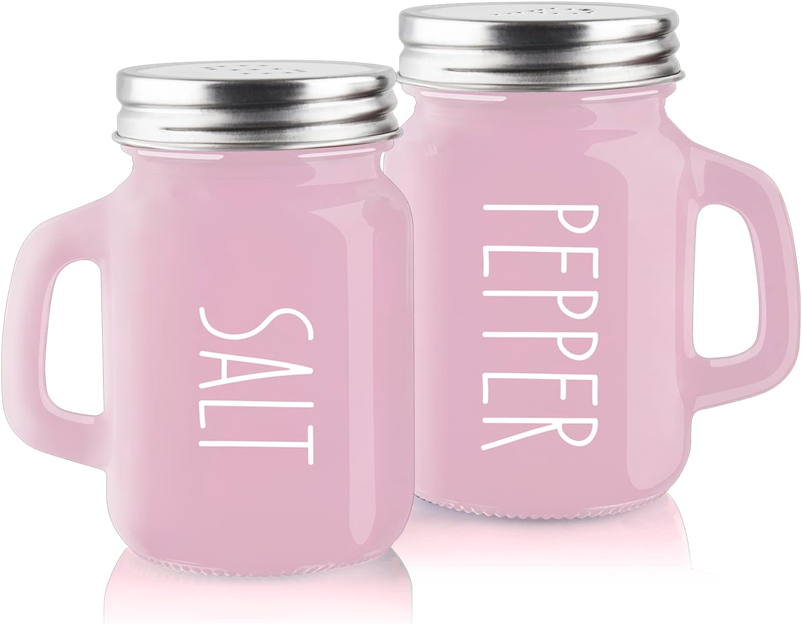 Amazon.com: Pink Salt and Pepper Shakers Set by Brighter Barns - Pink ...