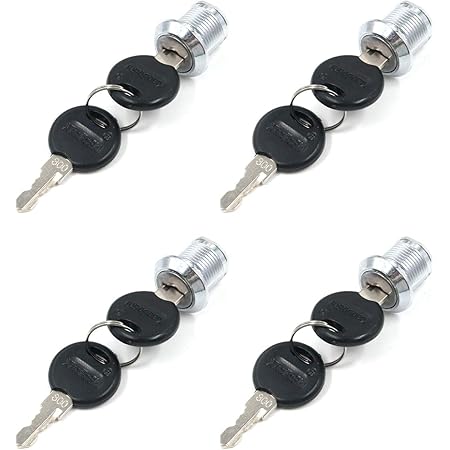 T Tulead 4 Sets Zinc Alloy Cylinder Locks Cam Lock Toolbox Locks Desk ...