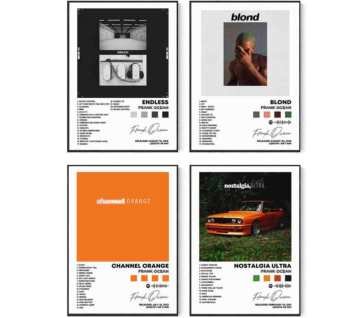 DIDIDO Frank Poster Ocean Album Cover Signed Limited Print Rapper Music ...