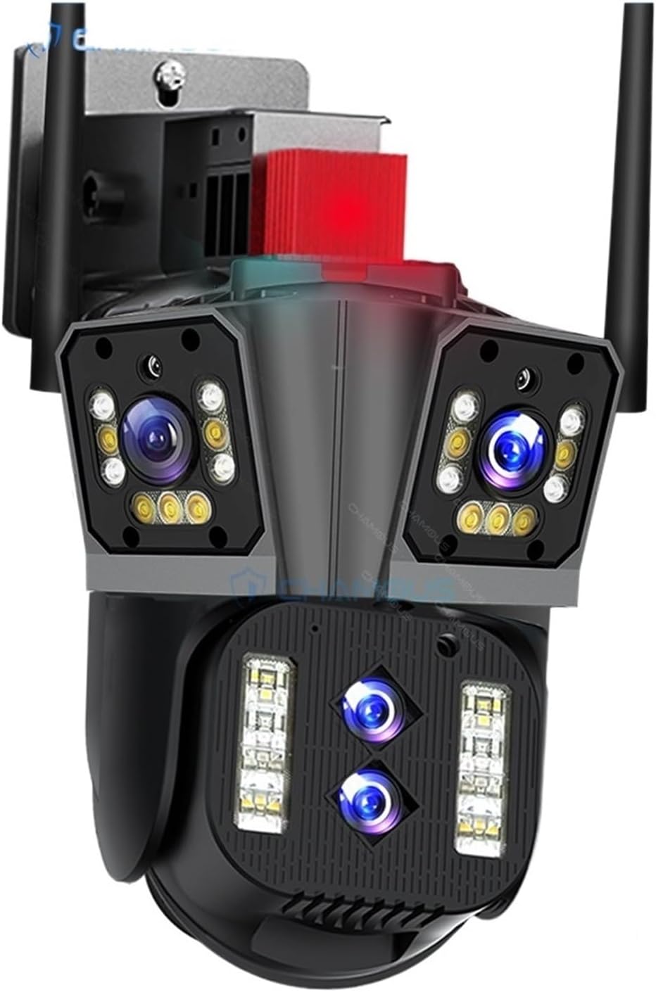 16MP 8K WiFi Camera 10X Zoom Security CCTV Cam Four Lens Three Screen ...