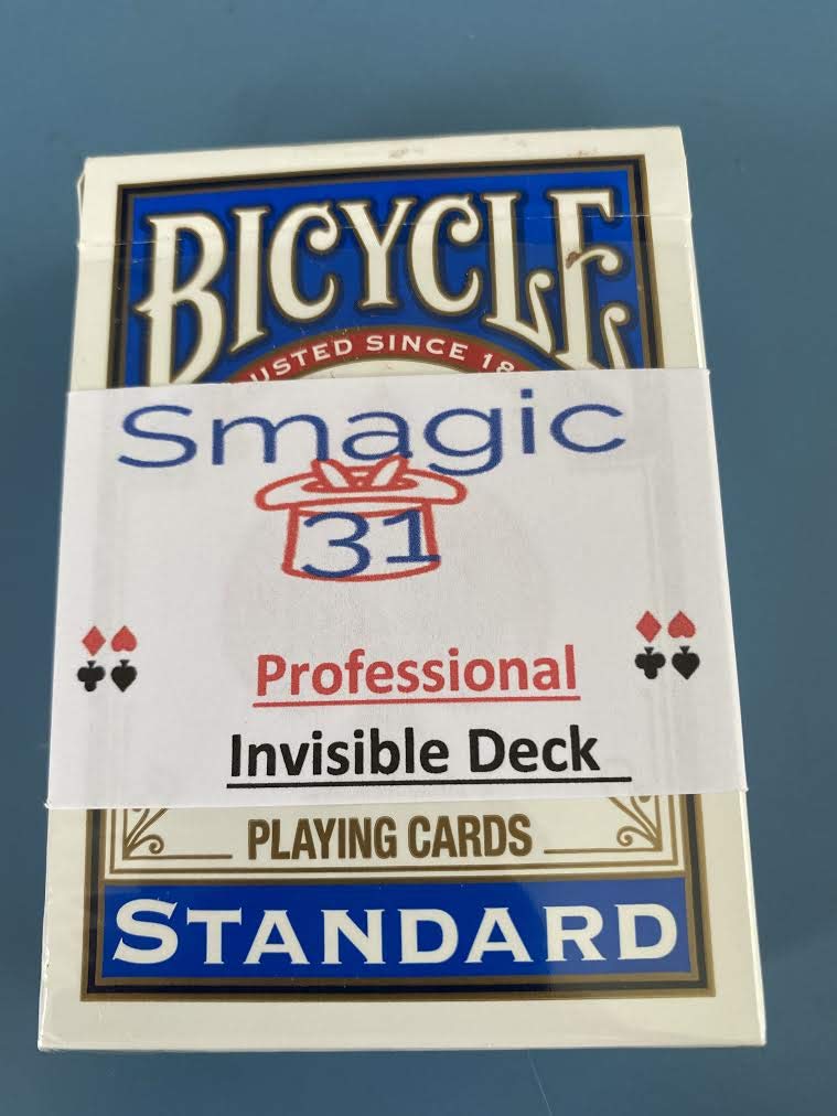 Amazon.com: Smagic31 Magic Trick Cards Blue Invisible Deck in Bicycle ...