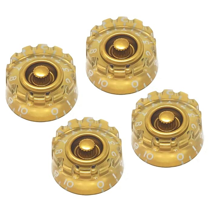 Buy Vintage Forge Notched Gold Speed Knobs Compatible with Epiphone Les Paul SG Electric Guitar ...