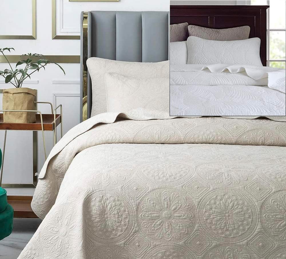 Amazon.com: Brandream 6PC Luxury Quilt Bedding Set Farmhouse Vintage ...