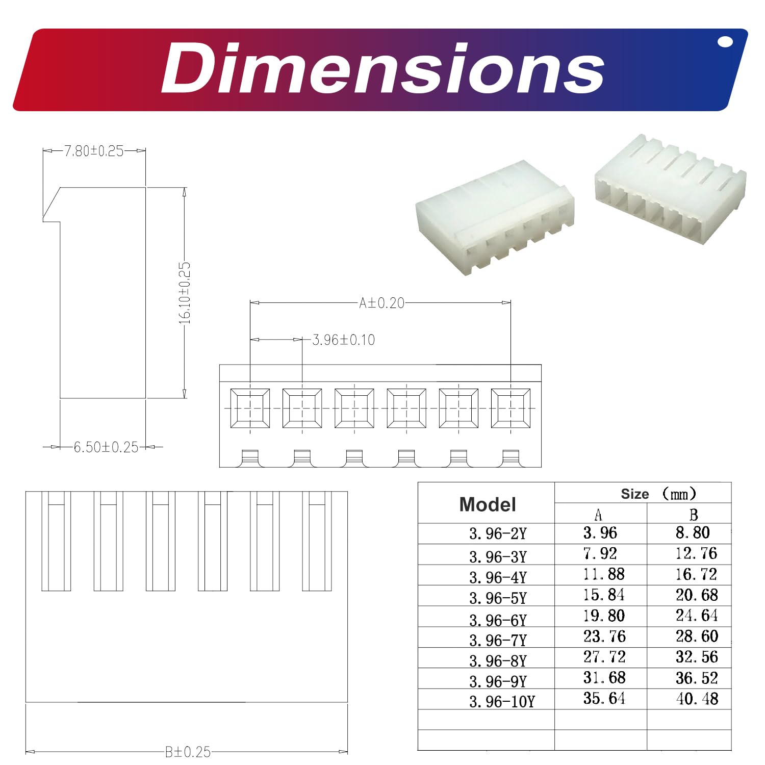 Kk 254 Connectors Kidisoii VH 3.96mm With 20AWG Premium Pre-Crimped ...
