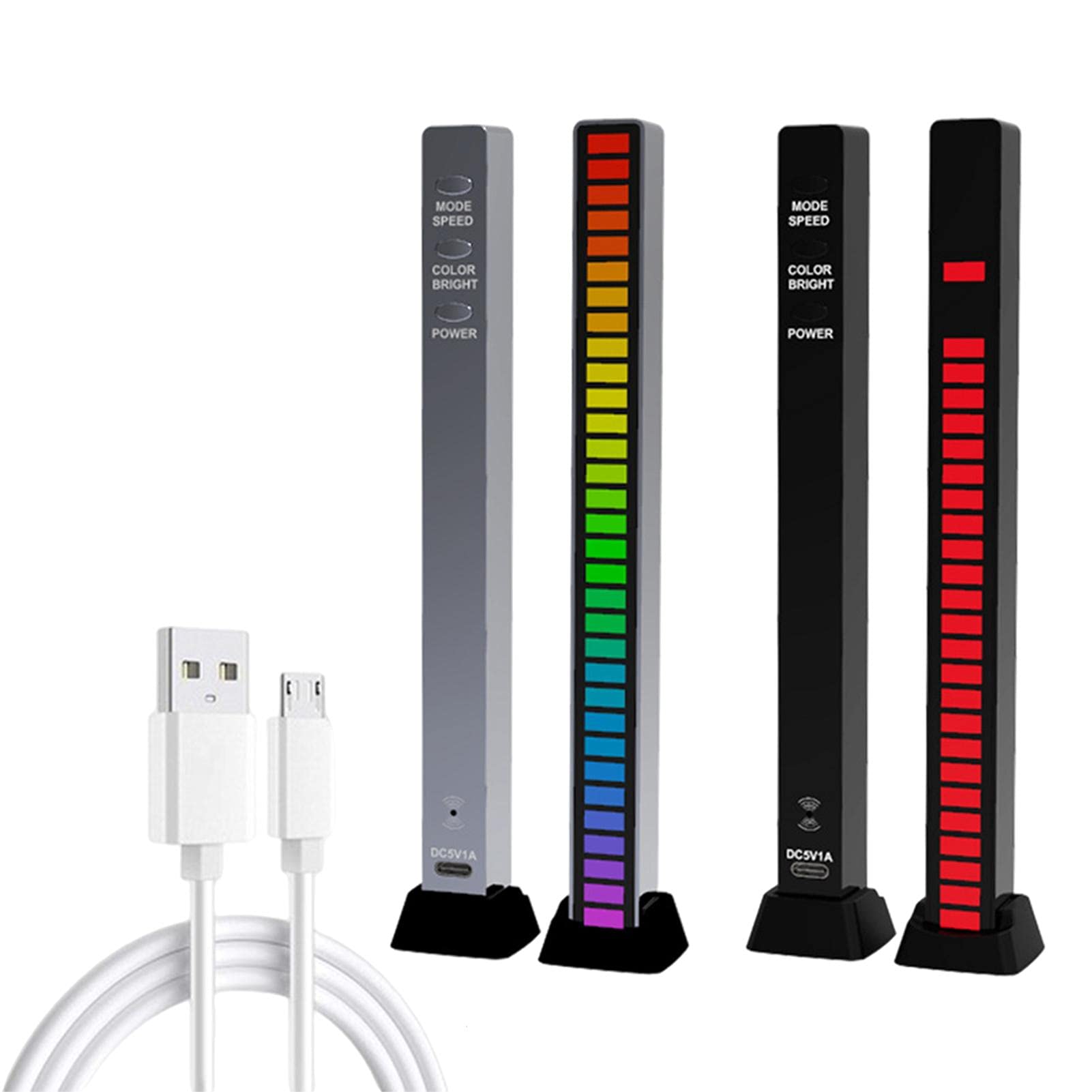 USB Powered LED Tube Music Rhythm Light Bar - RGB LED Audio Spectrum ...
