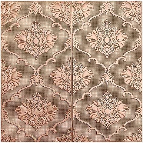 Kayra Decor 3D Brown Floral Wallpaper for Wall PE Foam Wall Stickers ...