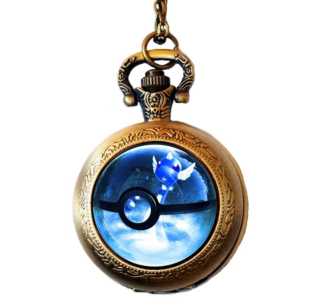 Buy Pokemon Pokeball Pocket Watch Anime Pokemon Go Pikachu Pokemon ...
