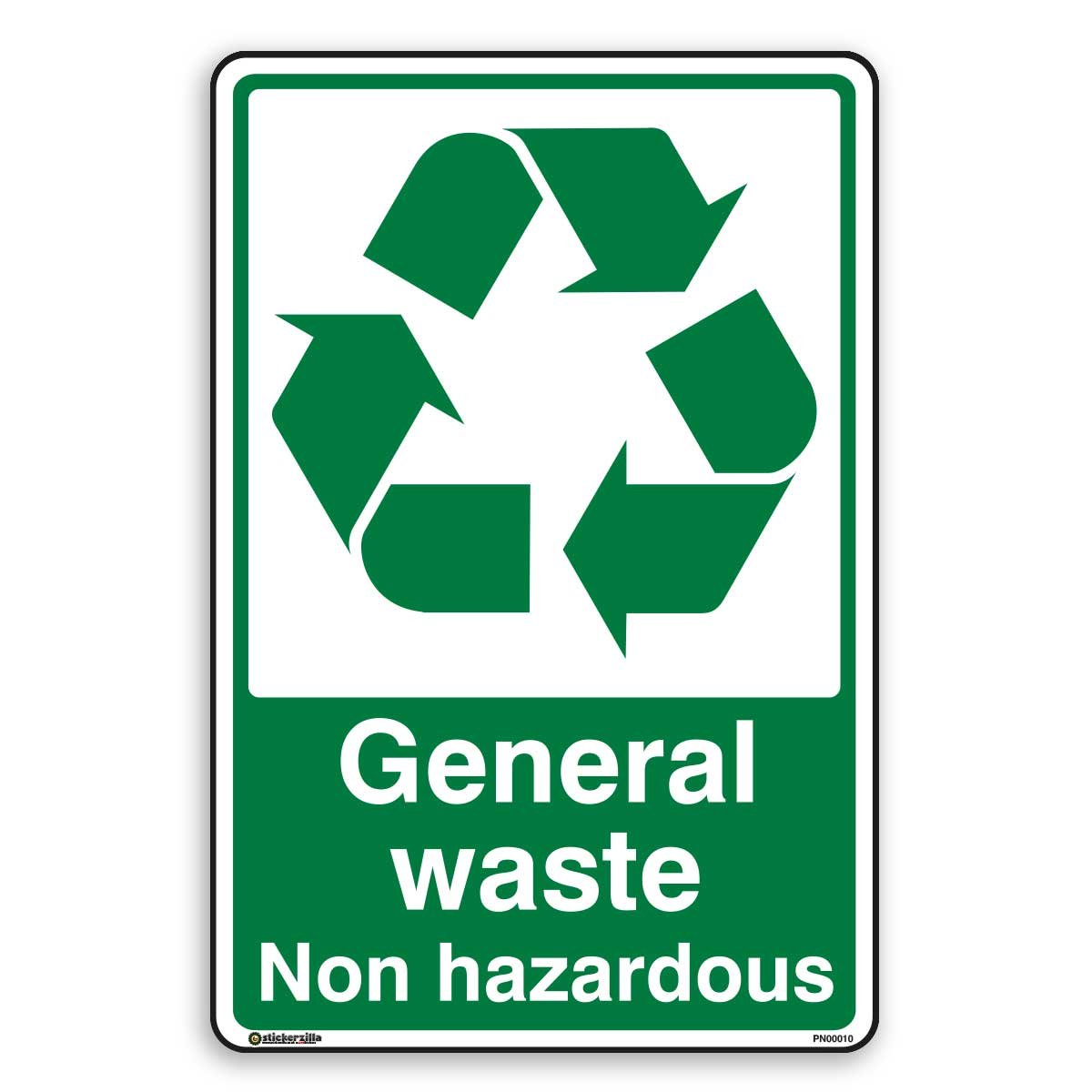 General Waste - Recycling Sign - Self Adhesive Sticker (A4-210mm x ...