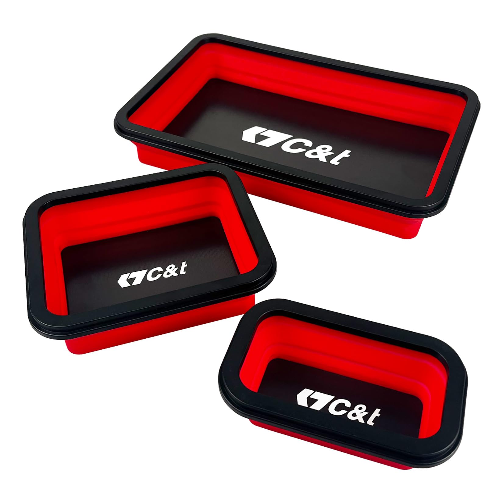 Amazon.com: C&T 3-Piece Magnetic Tray Holder, Magnetic Parts Tray Set ...