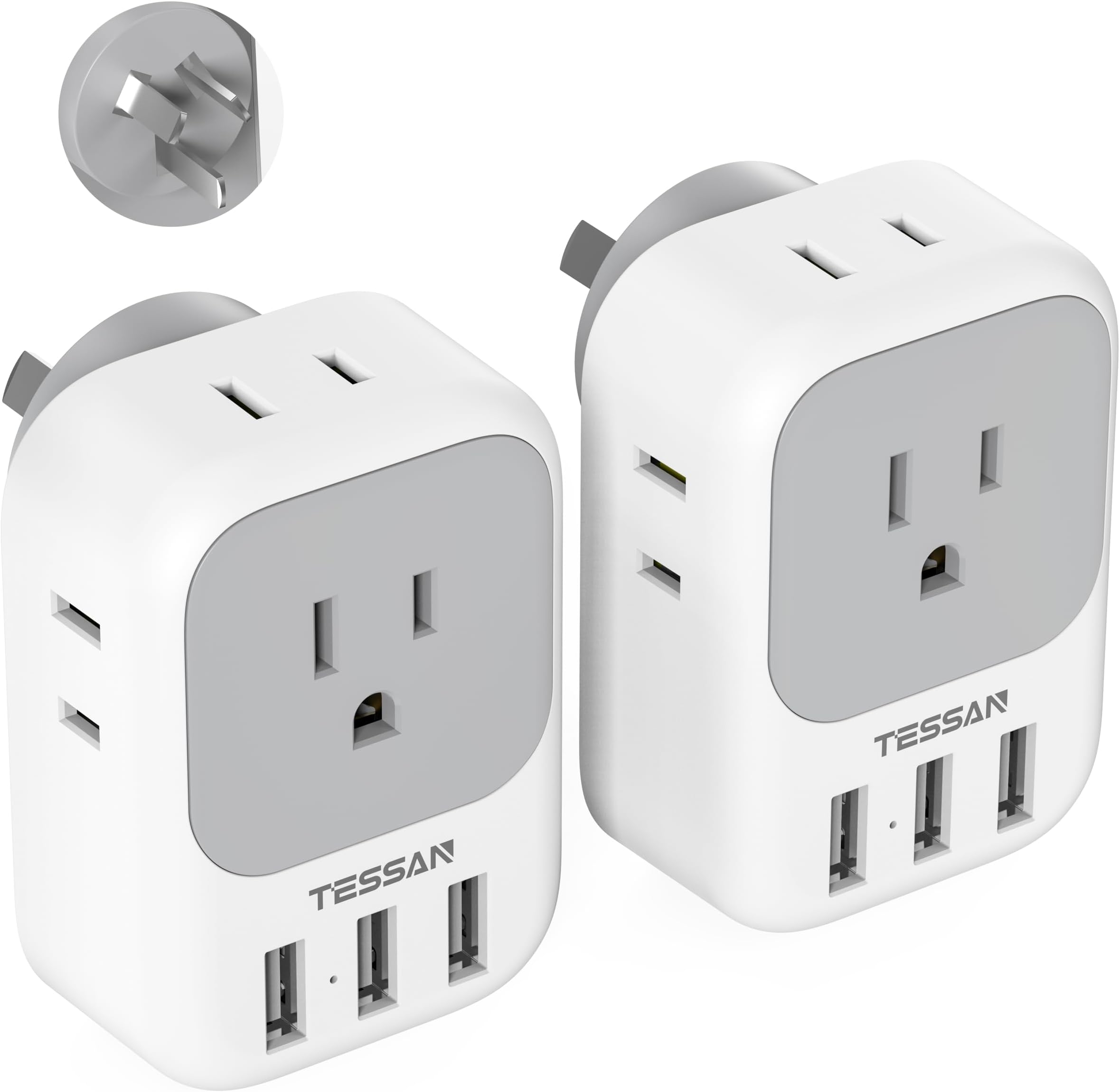 Amazon.com: 2 Pack Australia New Zealand Power Plug Adapter, Australia ...