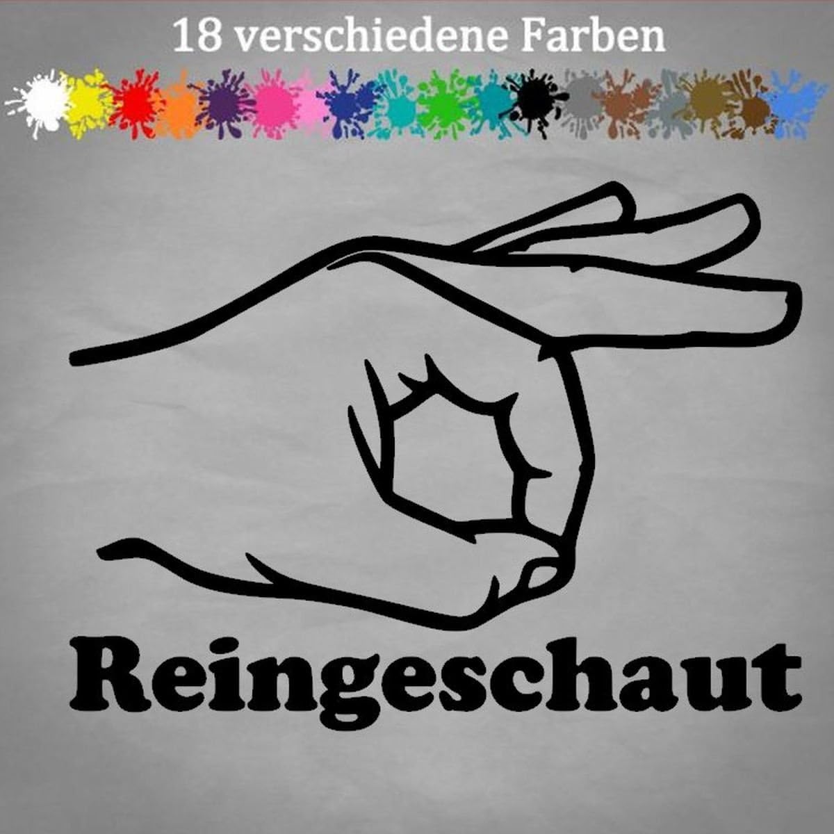 Reingeschaut 16x12cm Aufkleber Golf GTI Circle Game Spiel Loch Hand Fun ...