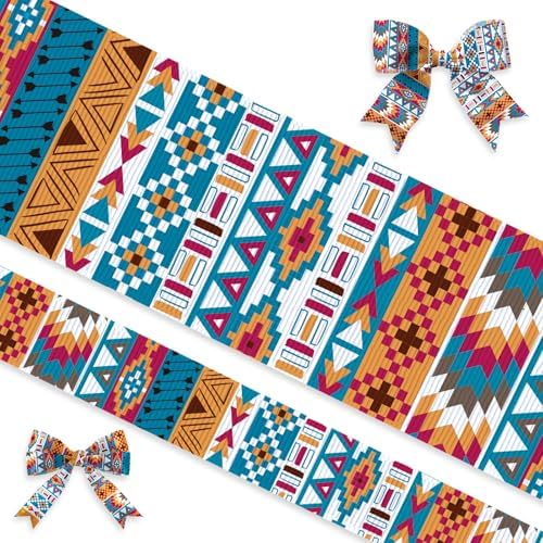 Amazon.com: Habbiful 2 Rolls 10 Yards Aztec Grosgrain Ribbons for Gift ...