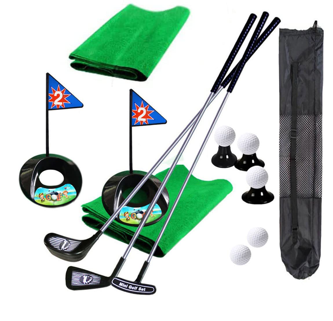 Golf Playset Kids Toddler Metal Golf Club Logo Practice Ball Sports ...
