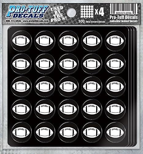 Amazon.com: Pro-Tuff Decals Football Award Decals 20 mil Vinyl 1-1/8 ...