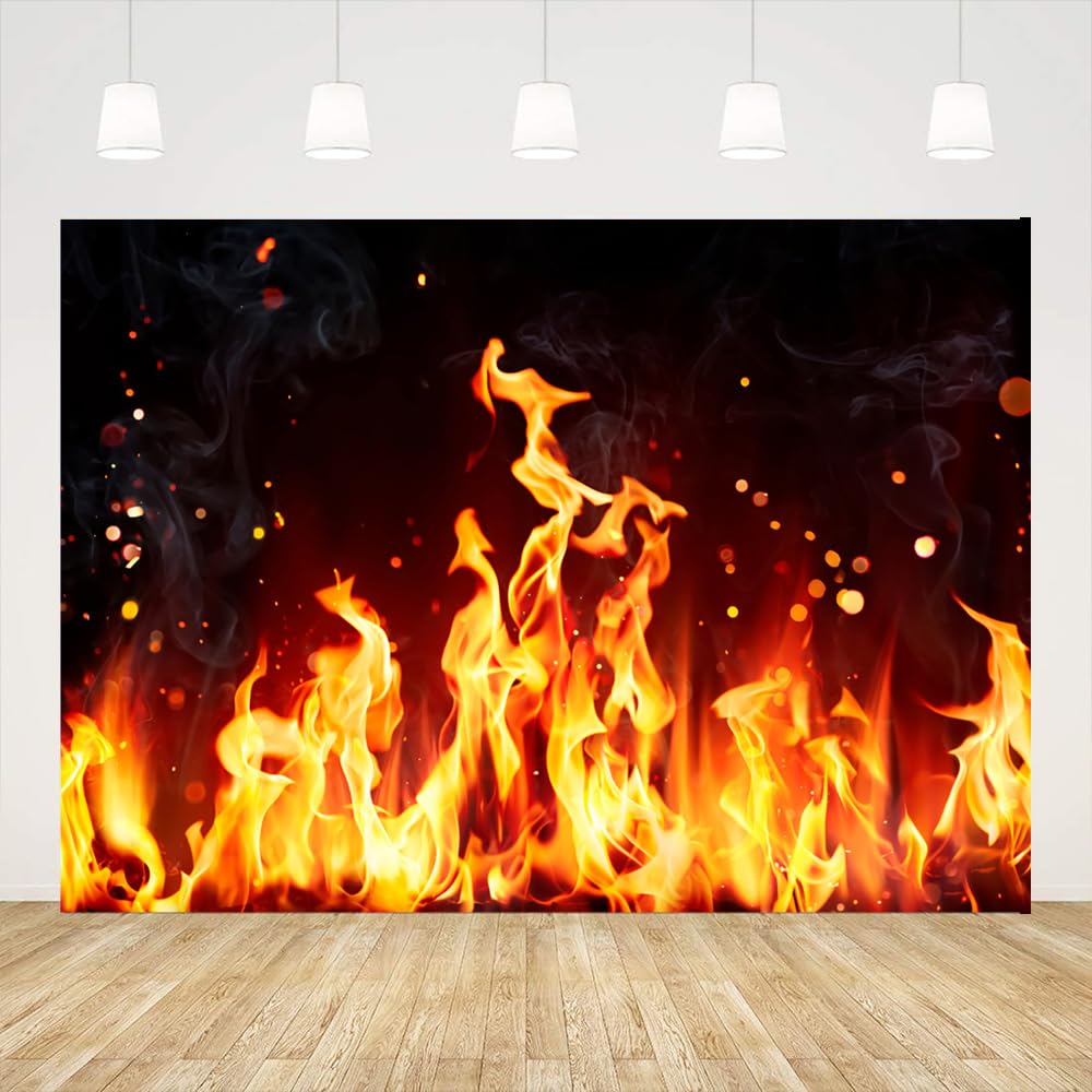 Amazon.com : Ticuenicoa 7x5ft Raging Fire Backdrop Fireplace Flames ...