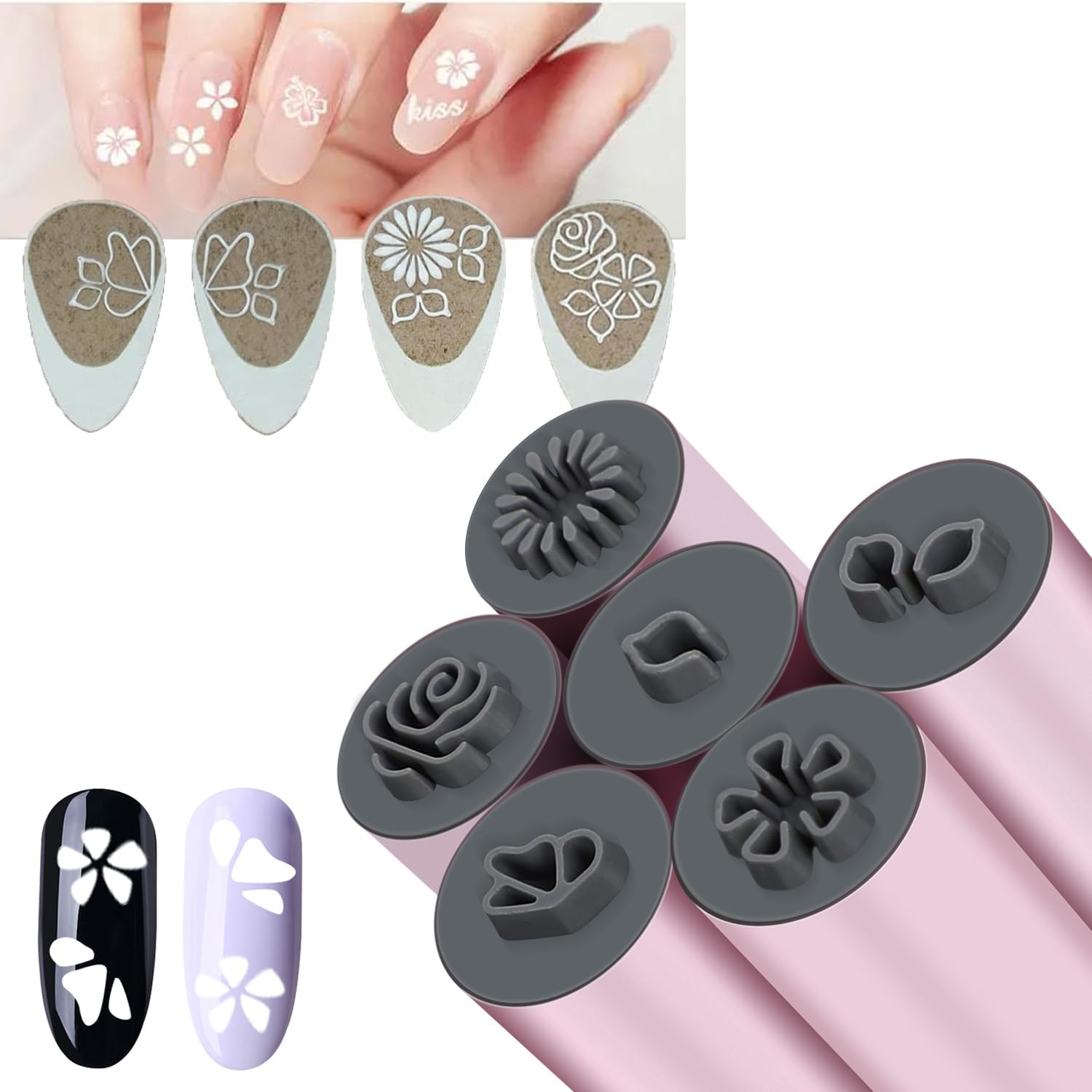Amazon.com: Nail Art Stamp Pen Set, Nail Art Flower Stamp Pen, Nail ...