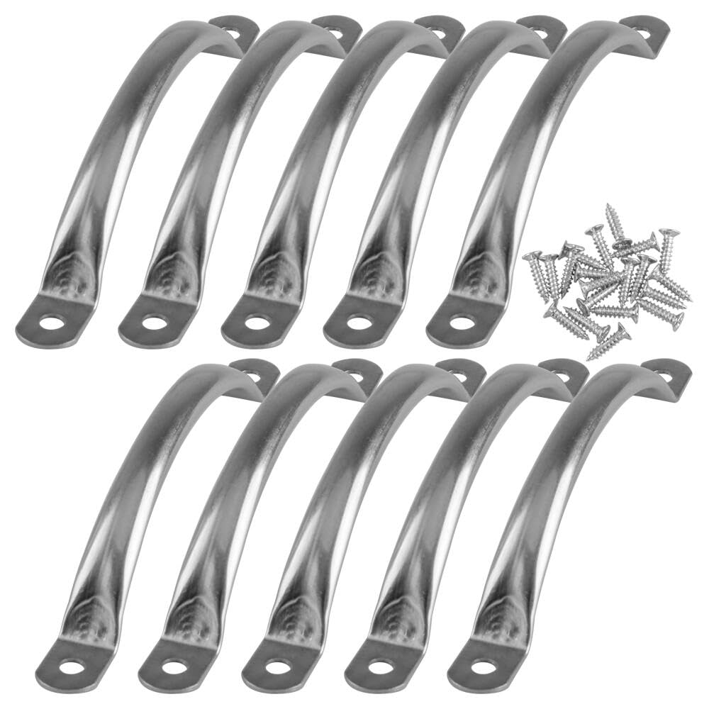 KAKULO 10pcs Utility Door Pulls with Screws, Stainless Steel Door Pulls ...
