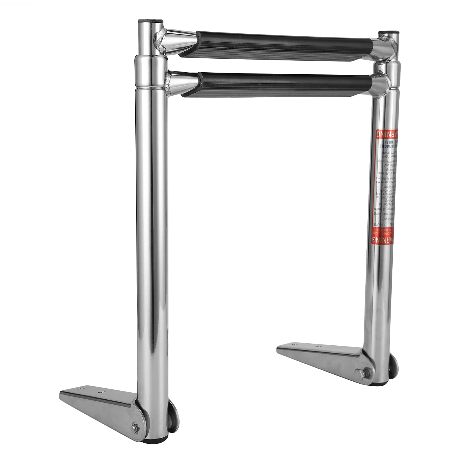 Buy Boat Ladder, 2 Step Collapsible Extendable Stainless Steel Rubber ...