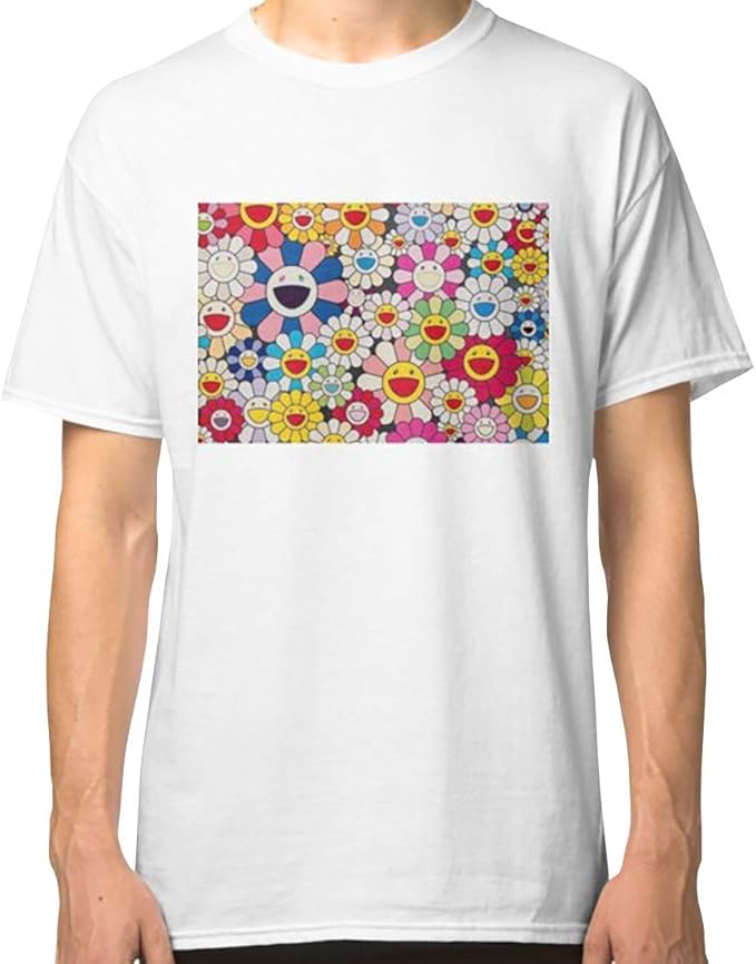 Women's Takashi Murakami Flowers Classic T-Shirt : Amazon.co.uk: Clothing
