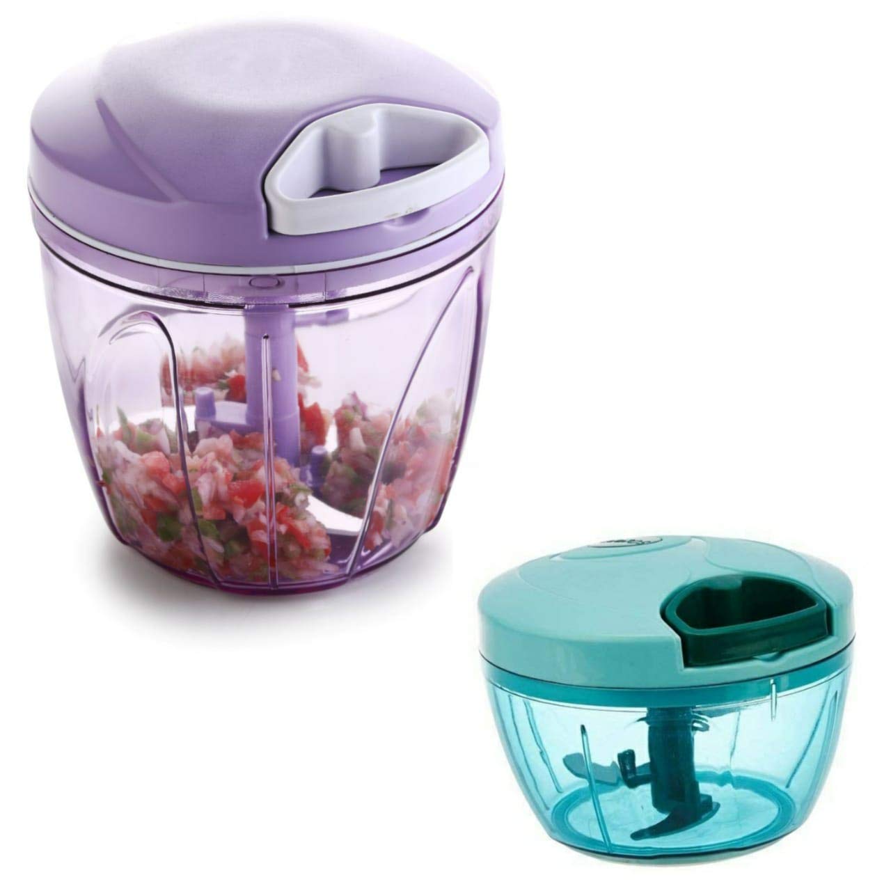 Grow more Dual Home Care Chopper 900ml + Chopper 450ml, Plastic Chopper ...