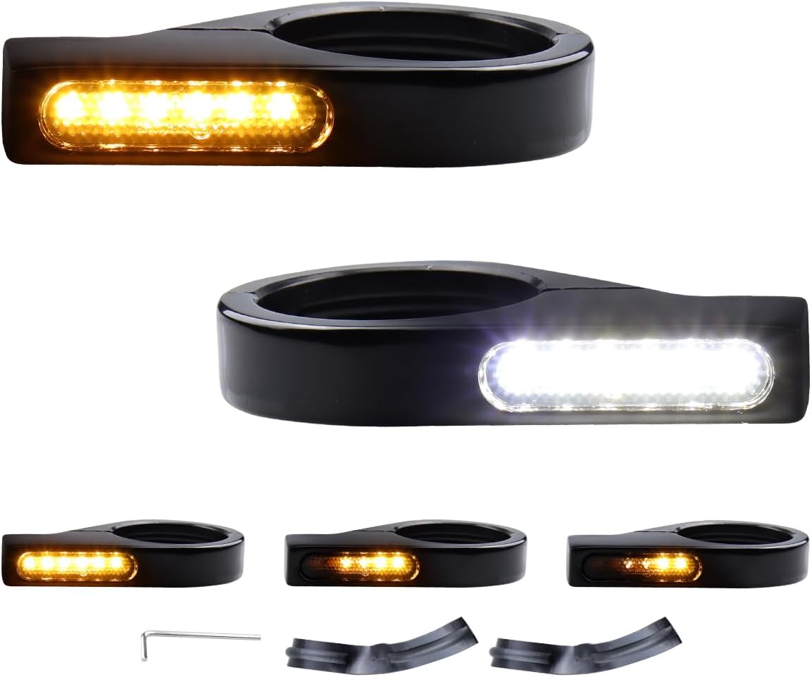 Amazon.com: MotoParAcc Switchback Sequential Front Fork LED Turn ...