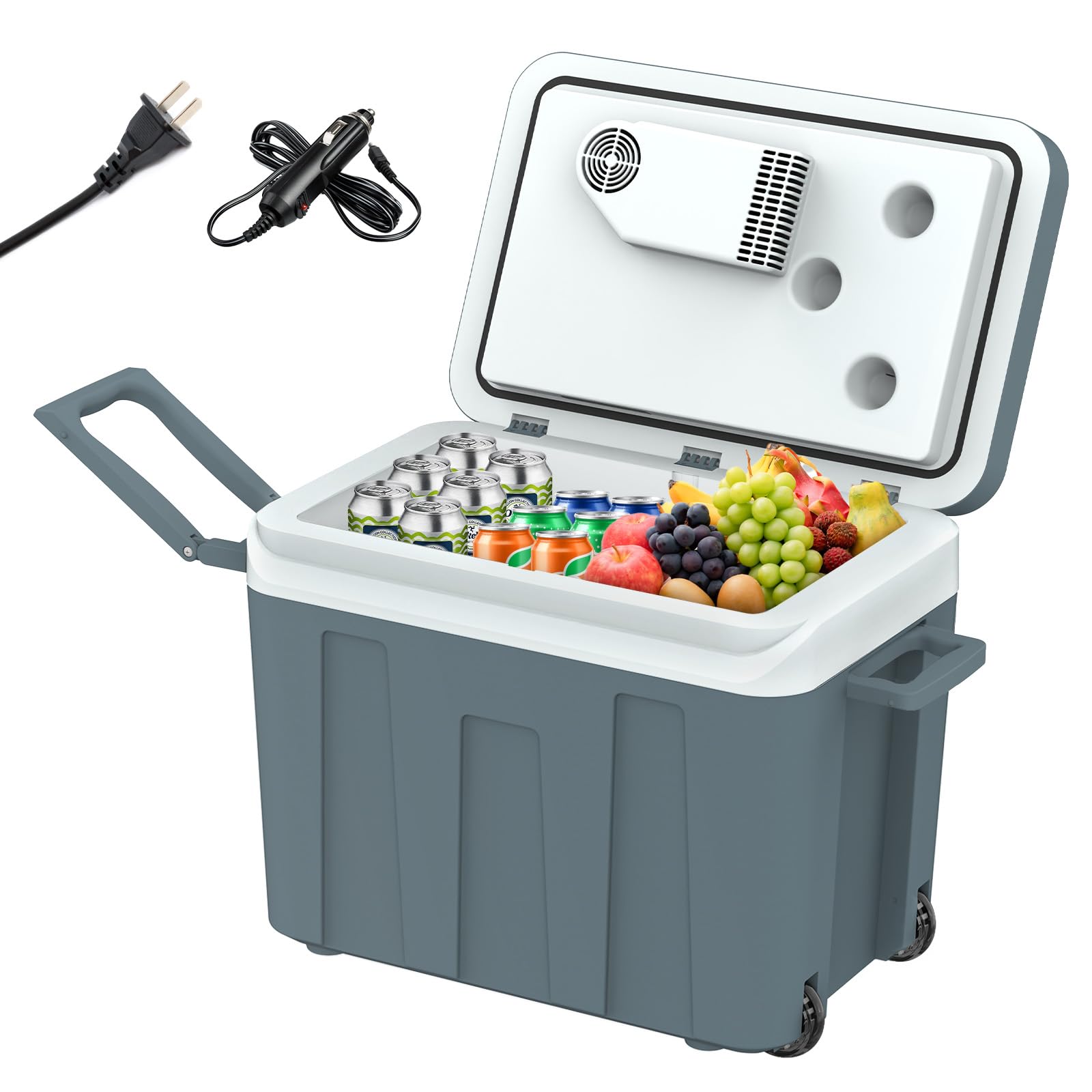 Amazon.com: ADVWIN 12V Electric Car Cooler & Warmer with Wheels ...